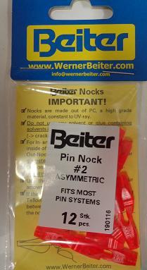 Beiter Pin Nock Asymmetric #2 25 pack